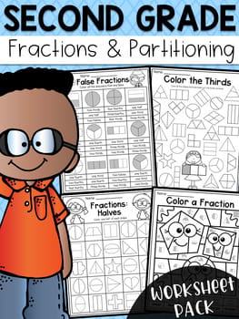 Second Grade Fractions Worksheet Basic Fraction Worksheets