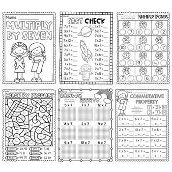 Multiplication Worksheets and Activities - 7 Times Tables - My Teaching Pal